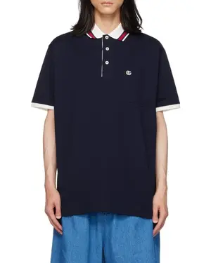 Gucci Cotton Piquet Polo With Double G