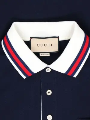 Gucci Cotton Piquet Polo With Double G