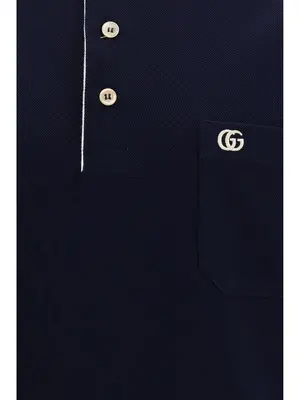 Gucci Cotton Piquet Polo With Double G