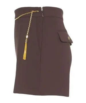 Elisabetta Franchi Chain Detailed Slim Fit Shorts