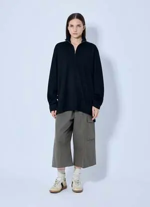 RIER Polar Jogging Virgin Wool Half-zip Top - Black