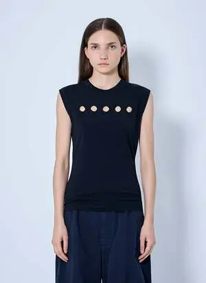 Marni Sleeveless Top With Cut-out Detailing - Black