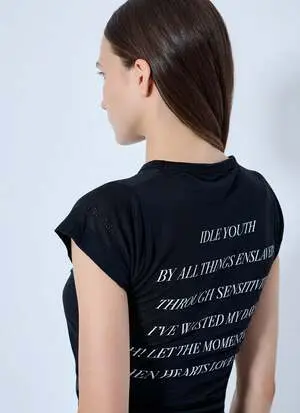 Balenciaga Graphic Print T-shirt - Black