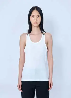 JEAN PAUL GAULTIER Ribbed Tank Top With Metallic Hardware