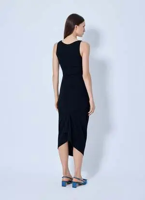 Jacquemus La Regata Draped Midi Dress