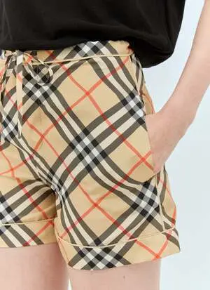 Burberry Check Silk Shorts