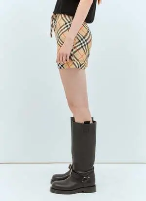 Burberry Check Silk Shorts