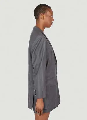 Max Mara Pinstriped Wool Blazer