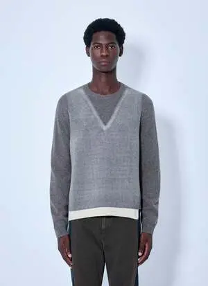 MAISON MARGIELA Fused Knit Sweater - Gray