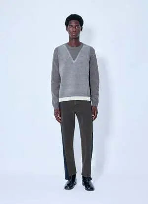 MAISON MARGIELA Fused Knit Sweater - Gray