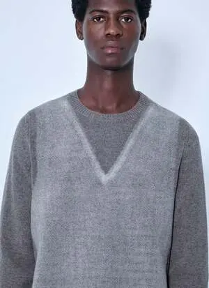MAISON MARGIELA Fused Knit Sweater - Gray