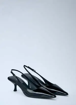 Prada Pointed-toe Slingback Pumps - Black