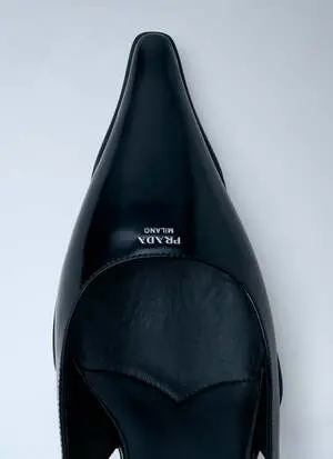 Prada Pointed-toe Slingback Pumps - Black