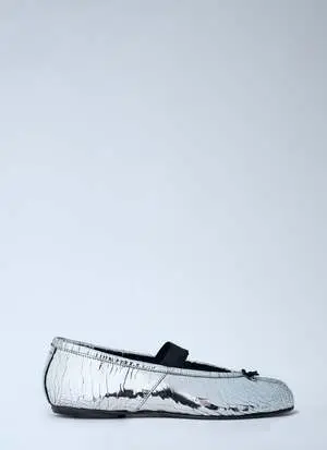 MAISON MARGIELA Tabi Ballet Flats - Silver