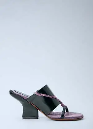 Dries Van Noten Braided Strap Mules - Purple