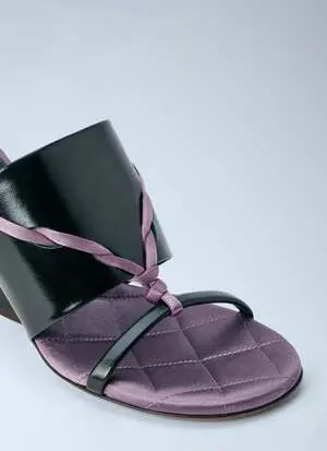 Dries Van Noten Braided Strap Mules - Purple