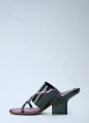 Dries Van Noten Braided Strap Mules - Purple