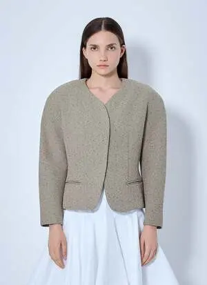 Jacquemus La Petite Veste Ovalo Blazer - Cream