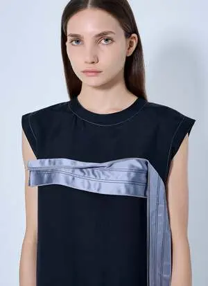 Marni Sleeveless Midi Dress With Satin Detail