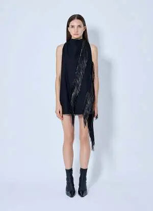 Sportmax Fringe Trim Sleeveless Dress