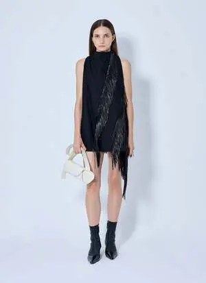 Sportmax Fringe Trim Sleeveless Dress