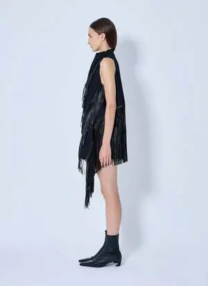 Sportmax Fringe Trim Sleeveless Dress