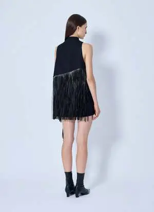 Sportmax Fringe Trim Sleeveless Dress