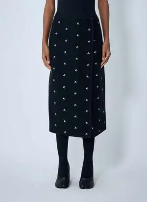RIER Walker Wrap Skirt - Black