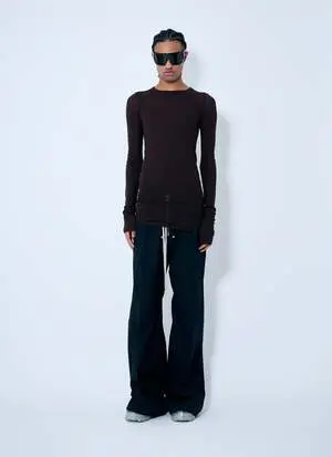 Rick Owens Rib Long Sleeve T-shirt - Brown