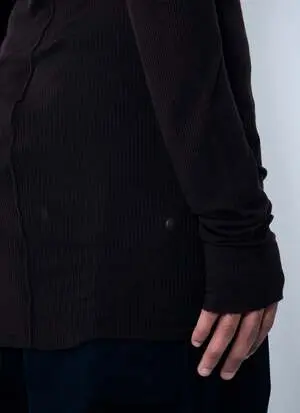 Rick Owens Rib Long Sleeve T-shirt - Brown