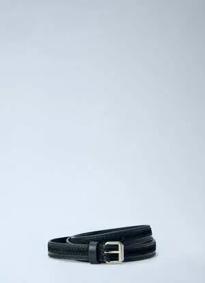 Dries Van Noten Smooth-grain Leather Belt - Black