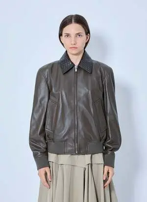 Bottega Veneta Shiny Leather Blouson