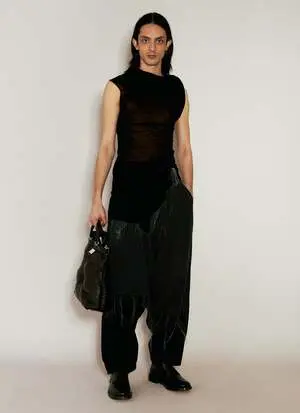 Yohji Yamamoto Embroidery Draped Pants