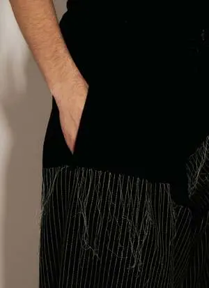Yohji Yamamoto Embroidery Draped Pants