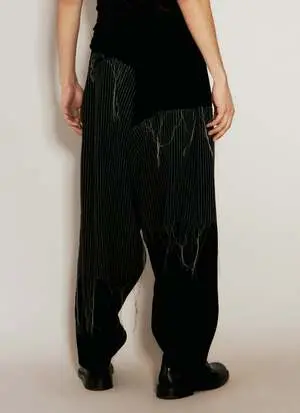 Yohji Yamamoto Embroidery Draped Pants