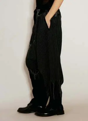 Yohji Yamamoto Embroidery Draped Pants