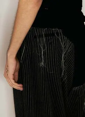 Yohji Yamamoto Embroidery Draped Pants