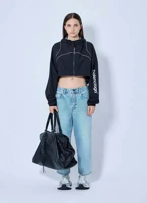 Balenciaga Cropped Hooded Jacket