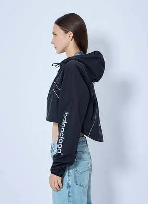 Balenciaga Cropped Hooded Jacket