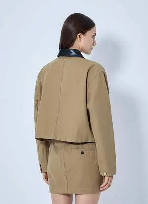 Balenciaga Cropped Workwear Jacket - Cream