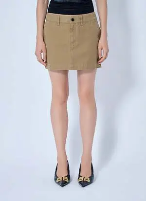 Balenciaga Cotton Mini Skirt - Cream