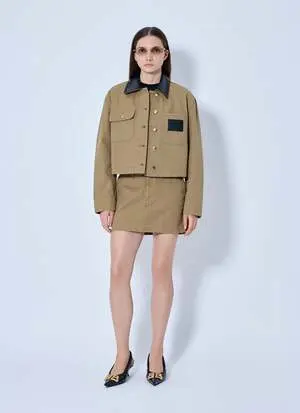 Balenciaga Cotton Mini Skirt - Cream