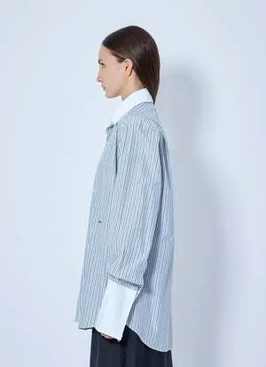 Prada Striped Poplin Long-sleeved Shirt