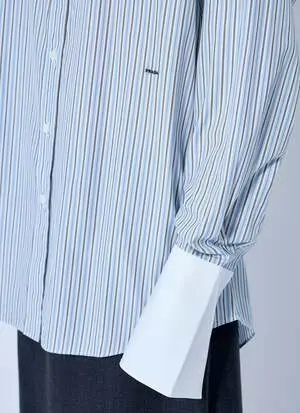 Prada Striped Poplin Long-sleeved Shirt
