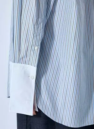 Prada Striped Poplin Long-sleeved Shirt