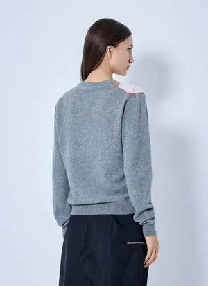 Prada Argyle V-neck Sweater - Gray
