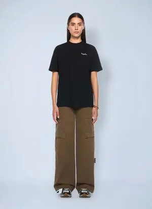 Off-White Arrow Glass Flower Regular Logo T-shirt - Black
