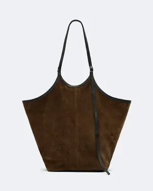 ALLSAINTS Siloh Suede Magazine Tote Bag