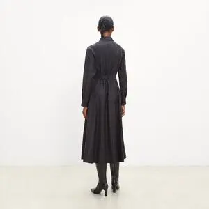 Theory Belted Long-sleeve Shirt Dress In Sleek Flannel