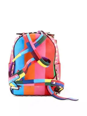 Valentino Garavani 1973 Rockstud Striped Leather Mini Backpack - Multicolour